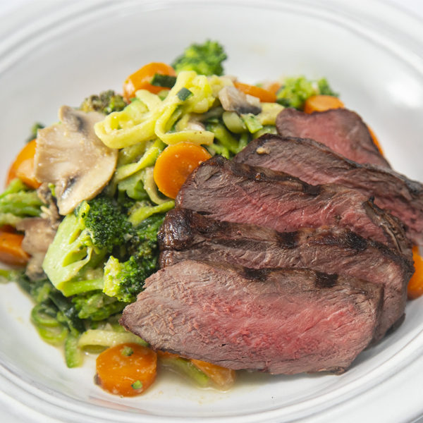 Piedmontese.com | Gluten-Free Zucchini & Steak Pasta Primavera Recipe