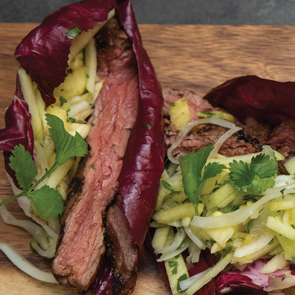 Piedmontese.com | Radicchio Wraps With Marinated Ribeye Cap Steak ...