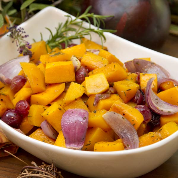 Piedmontese.com | Roasted Butternut Squash With Grapes & Rosemary Recipe
